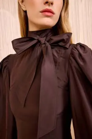 Ulla Johnson Giorgia Silk Neck Tie Blouse