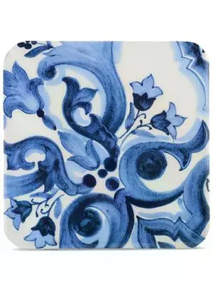 Dolce & Gabbana Small Porcelain Coaster - Blue
