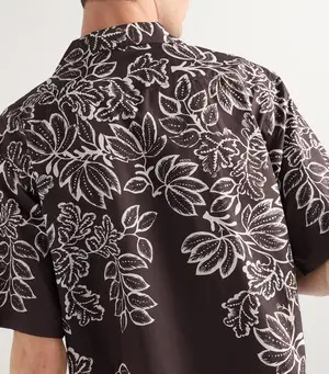 Prada Cotton Printed Bowling Shirt - Brown