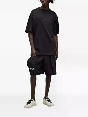 Y3 X Striped Cotton T-shirt - Black