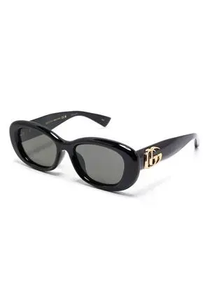 Gucci Oval-frame Sunglasses - Black