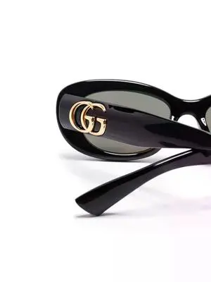 Gucci Oval-frame Sunglasses - Black