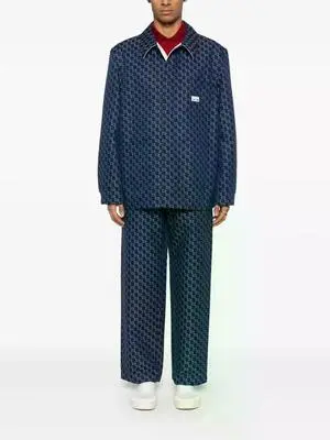 Gucci Gg Shadow-jacquard Cotton Trousers