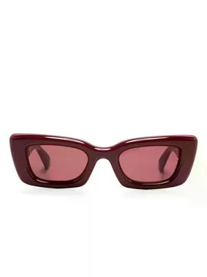 Gucci Rectangular-frame Sunglasses - Red