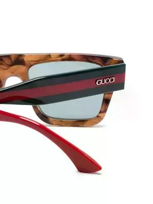 Gucci Square-frame Sunglasses - Brown