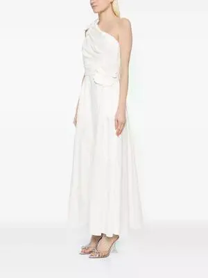 Elie Saab Poplin One Shoulder Dress