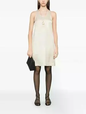 TOTEME Scoop-neck Mini Dress - Neutrals