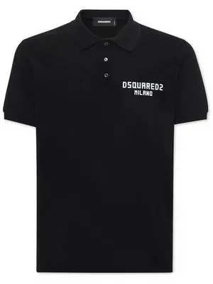 Dsquared2 Logo-print Polo Shirt - Black