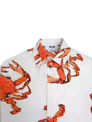 MSGM Crab Motif Shirt
