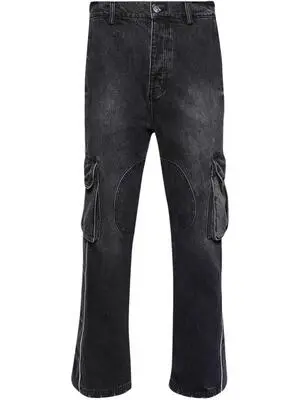 Nahmias Black Wash Bottoms For Men