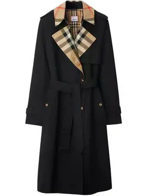 Burberry Long Check Trench Coat