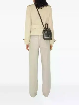 Burberry Check Mini Bucket Bag - Brown