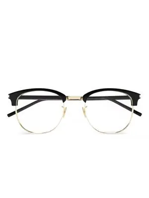 Saint Laurent Logo-engraved Glasses - Black
