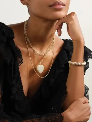 Carolina Bucci 18-karat Diamond Heart Necklace