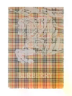 Burberry Signature Knight Motif Scarf - Neutrals