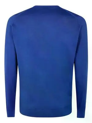 John Smedley Long Sleeve T-shirt - Blue