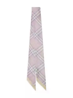 Burberry Check Skinny Scarf - Pink