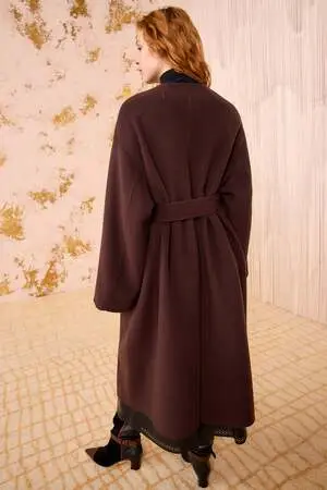Ulla Johnson Fernanda Double-faced Wool Oversized Coat - Sable