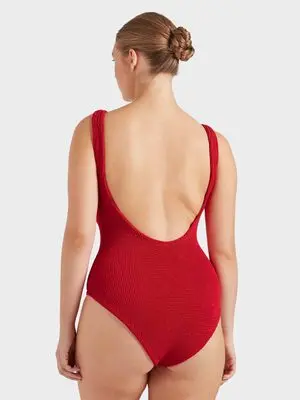 Hunza G Coverage Square Neck Swimsuit - Red