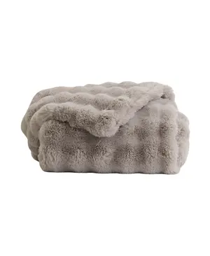 Cozy Earth Bubble Cuddle Throw Blanket - Light Grey