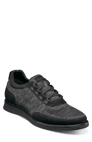 Florsheim Elastic Lace Knit Sneakers - Black
