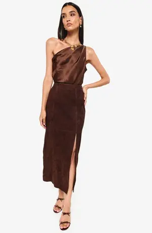 Cami Nyc Idris Suede Midi Skirt