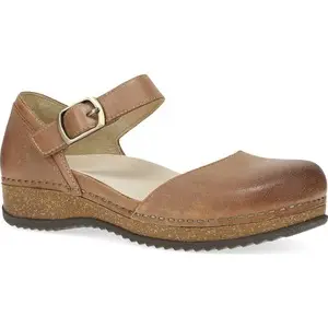 Dansko Mae Ankle Strap Clog - Tan