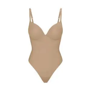 SKIMS Ultimate Body Push Up Thong Bodysuit - Clay