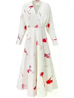 Alejandra Alonso Rojas Cotton Wrap Dress