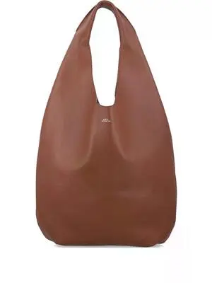 A.p.c. Grained Leather Shoulder Bag - Brown
