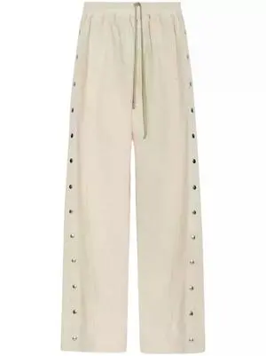 Rick Owens Pusher Track Pants With Stud Embellishment - Neutrals