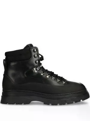 Gant Leather Lace Up Boots - Black