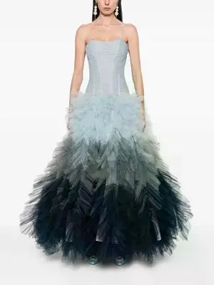 ANA RADU Gradient-effect Tulle Gown