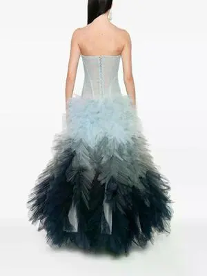 ANA RADU Gradient-effect Tulle Gown
