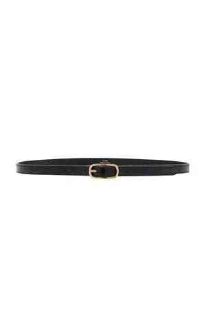 TOTEME Slim Leather Belt - Black