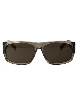 Saint Laurent Saint Laurent Eyewear Rectangle Sunglasses - Brown