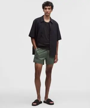 Lululemon Swim Short 5" Square Diamond Screen Green Multi