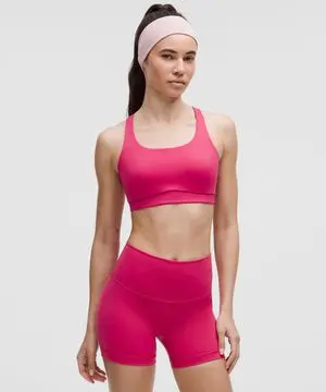 Lululemon Energy Bra Medium Support, B-d Cups Raspberry Coulis
