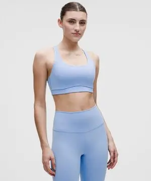 Lululemon Energy Bra Medium Support, B-d Cups Sinatra Blue