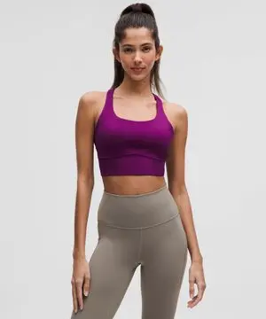 Lululemon Energy Longline Bra Medium Support, B-d Cups Chilled Grape