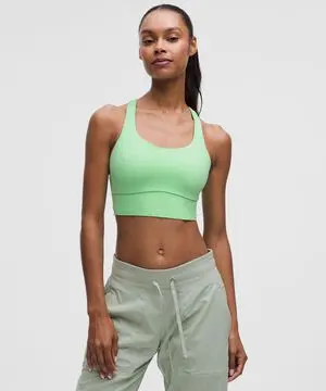 Lululemon Energy Longline Bra Medium Support, B-d Cups Citra Lime