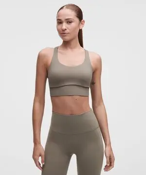Lululemon Energy Longline Bra Medium Support, B-d Cups Cypress Forest