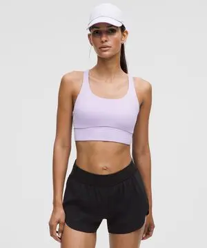 Lululemon Energy Longline Bra Medium Support, B-d Cups Lavender Frost