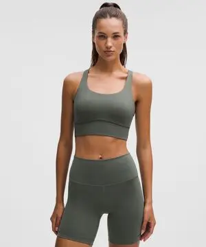 Lululemon Energy Longline Bra Medium Support, B-d Cups Palm Deco