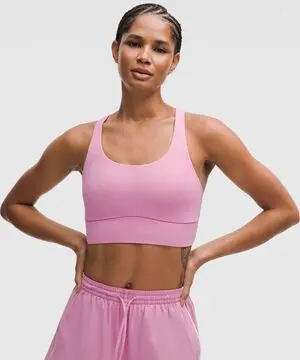 Lululemon Energy Longline Bra Medium Support, B-d Cups Pink Frosting