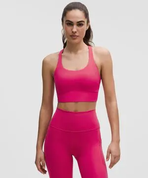 Lululemon Energy Longline Bra Medium Support, B-d Cups Raspberry Coulis
