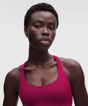 Lululemon Energy Longline Bra Medium Support, B-d Cups - Raspberry Rave