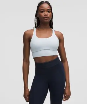 Lululemon Energy Longline Bra Medium Support, B-d Cups Starch Blue