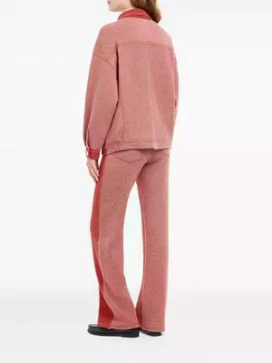 BARRIE Cashmere-cotton Denim Jacket - Red