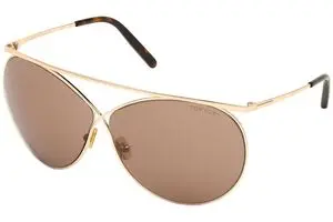 TOM FORD Round Full Rim Sunglasses - Gold (ft0761 28y)